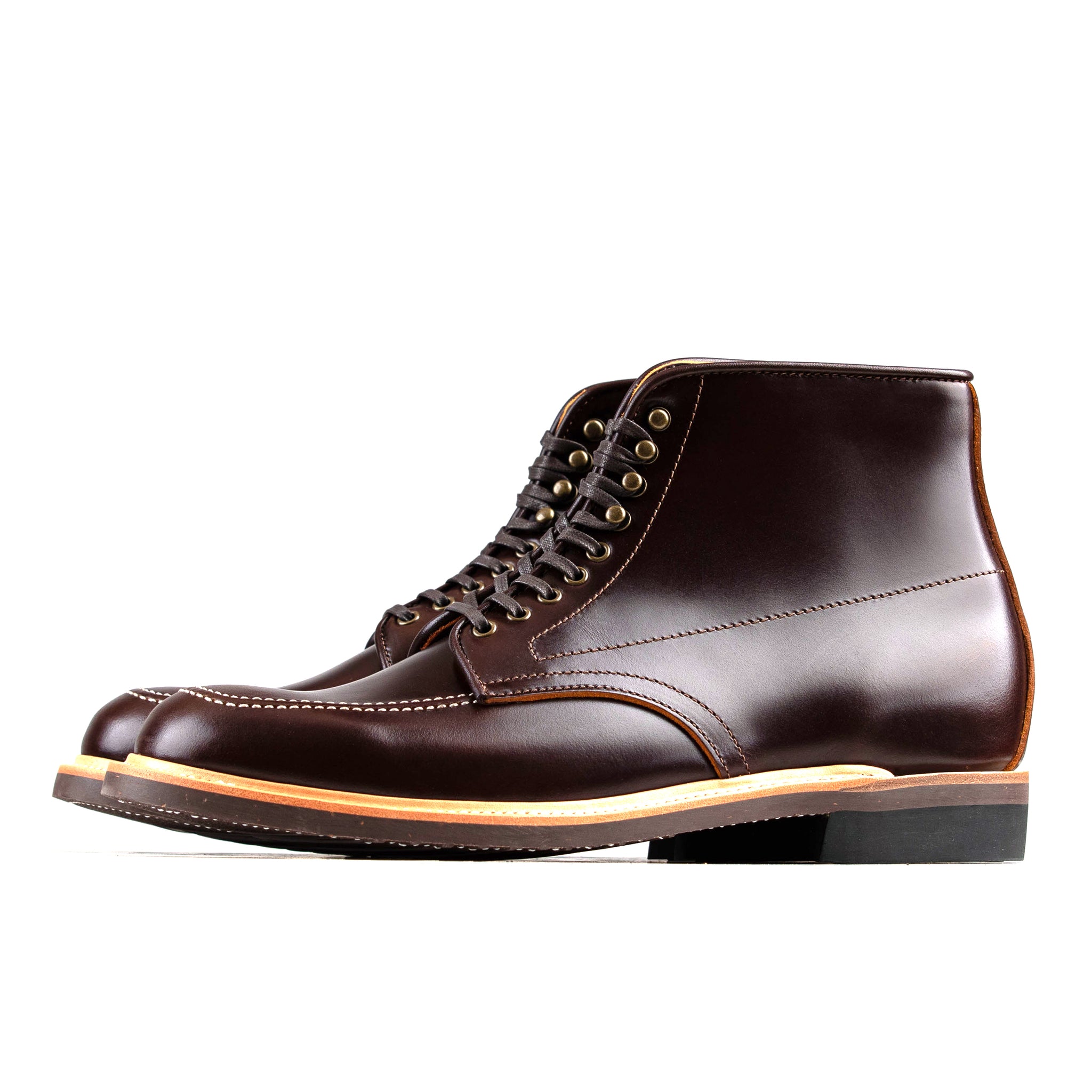 Indiana MocToe Boot -luosjiet®boots - Dark Brown TeaCore Smooth Cowhid ...