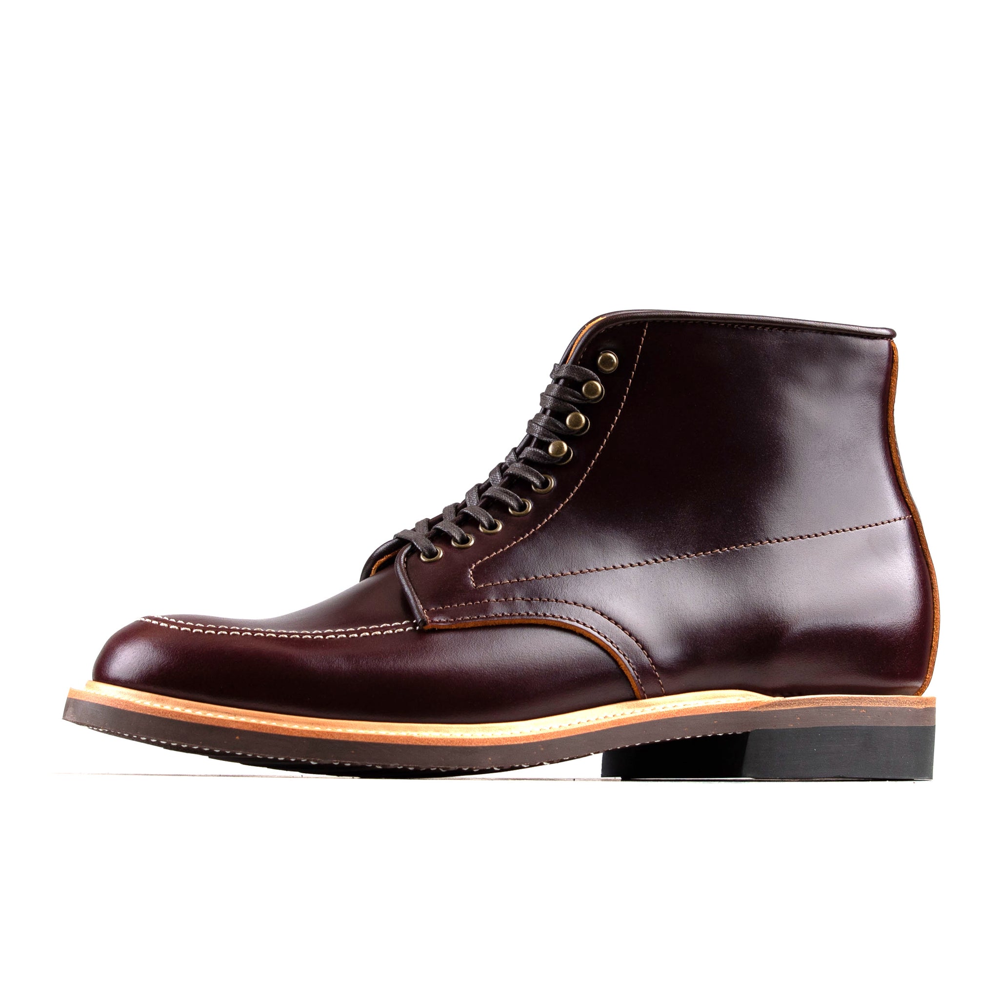 Indiana MocToe Boot -luosjiet®boots - Wine TeaCore Smooth Cowhide ...